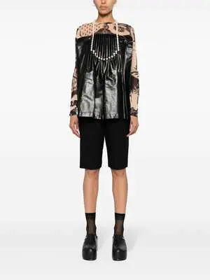 Junya Watanabe Pearl-detail Pleated Blouse