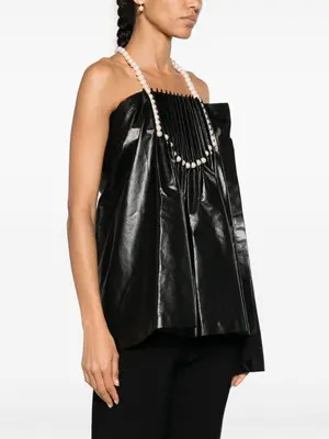 Junya Watanabe Pearl-detail Pleated Blouse