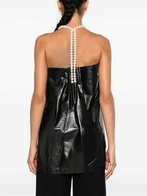Junya Watanabe Pearl-detail Pleated Blouse