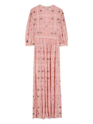 HAYLEY MENZIES Stud-embellished Printed Midi Dress