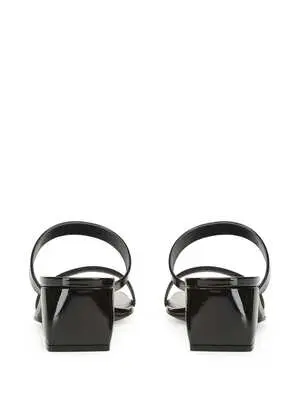 SERGIO ROSSI Patent-leather Sandals - Black