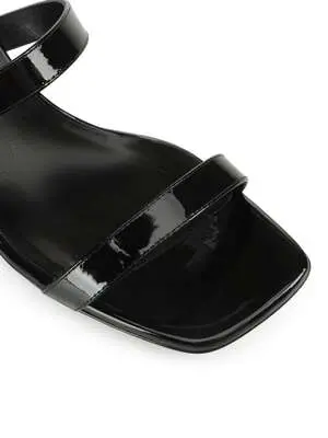 SERGIO ROSSI Patent-leather Sandals - Black