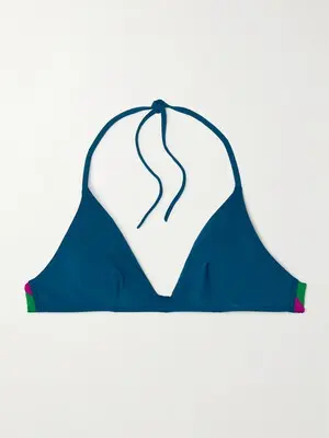 ERES Cubisme Patchwork Triangle Bikini Top Blue