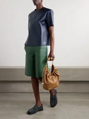 Loewe Distressed Embossed Leather T-shirt