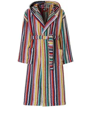 Missoni Chevron Cotton Terry Bathrobe - Red