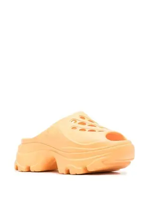 Adidas By Stella McCartney Embossed Logo Clogs - Orange
