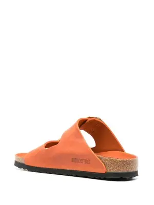 BIRKENSTOCK Arizona Leather Slides - Orange