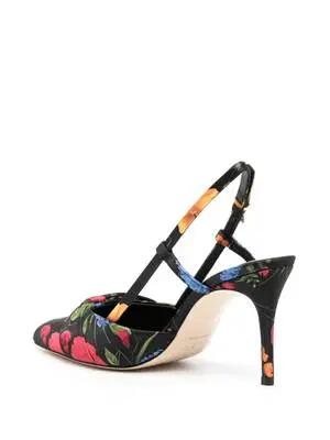 Sachin & Babi Lenox 90mm Floral-print Pumps - Black