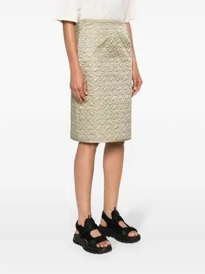 Moncler Quilted Pencil Skirt - Green