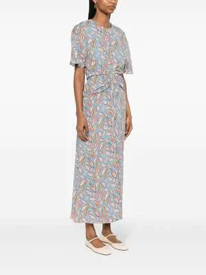 Saloni Isa Ruffled Midi Dress