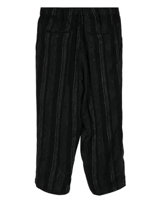 Yohji Yamamoto Striped Cropped Trousers