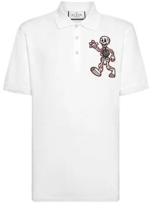 Philipp Plein Skully Gang Polo Shirt - White