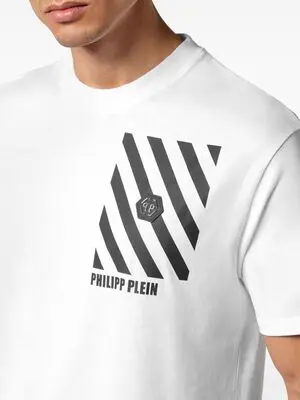 Philipp Plein Striped Cotton T-shirt