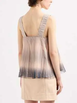 Armani Exchange Gradient Lace Pleated Blouse