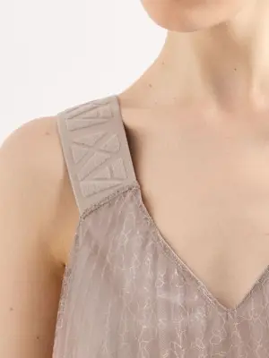 Armani Exchange Gradient Lace Pleated Blouse