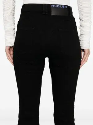 MUGLER Seam-detailed Tapered Jeans - Black