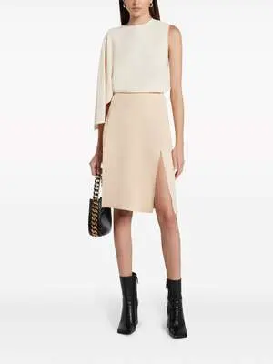 Stella McCartney Front-slit Knitted Knee-length Skirt