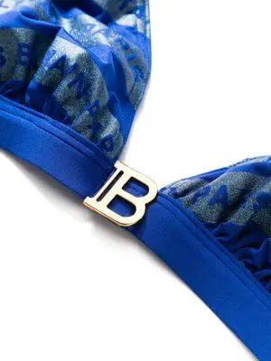 Balmain Logo-print Triangle Bikini Set