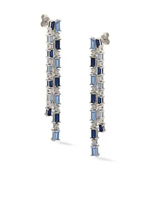 LARK & BERRY Sterling Sapphire Dahlia Drop Earrings