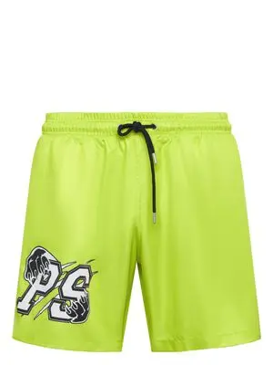 PLEIN SPORT Logo-print Swim Shorts - Green