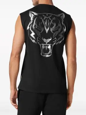 PLEIN SPORT Logo-print Cotton Vest