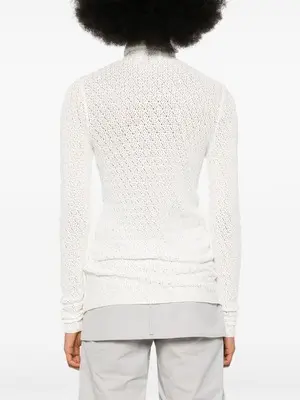 TOTEME High-neck Crochet-knit Jumper - Neutrals