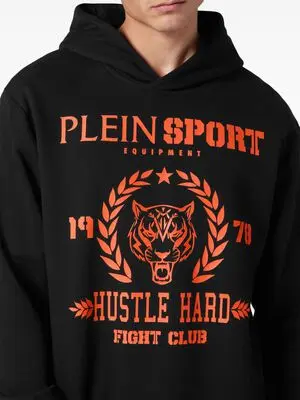 PLEIN SPORT Logo-print Cotton-blend Hoodie
