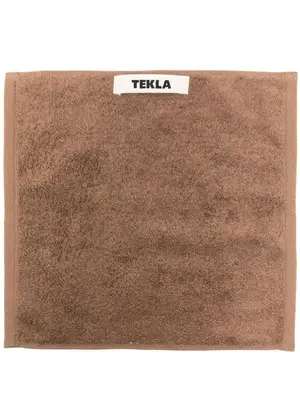 TEKLA Organic-cotton Face Towel - Brown