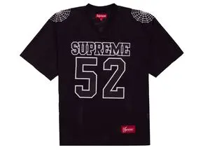 Supreme スパイダーネットデザイン シャツ 52 Supreme Spiderweb Football Jersey - Black | Editorialist