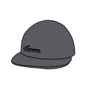 Supreme Jacquard Logos Denim 6-panel Cap - Black