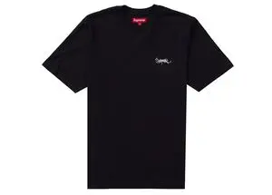 Supreme Washed Tag Short Sleeve Top - Black