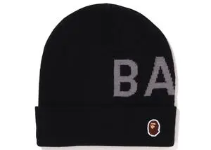 A BATHING APE Knit Beanie - Black