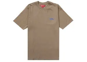 Supreme Washed Tag Short Sleeve Top Dusty Olive