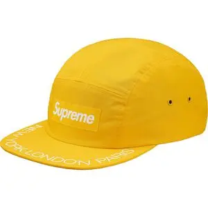 Supreme Visor Print Camp Cap - Gold
