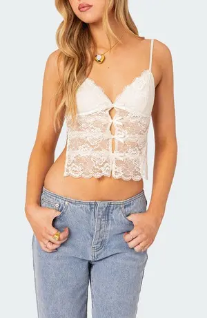 Tie Back Lace Tops