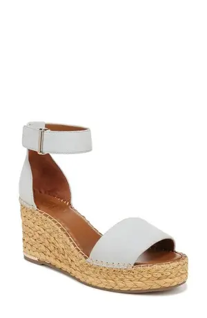 Franco Sarto Franco Sarto Clemens Platform Wedge Sandal Blue Suede
