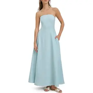 FAVORITE DAUGHTER Strapless Maxi Dress - Aqua