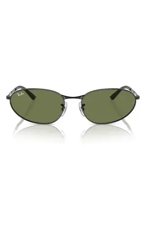 Ray-ban 56mm Oval Sunglasses - Black
