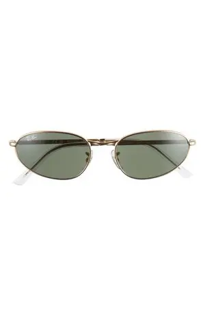 Ray-ban 56mm Oval Sunglasses - Gold Flash