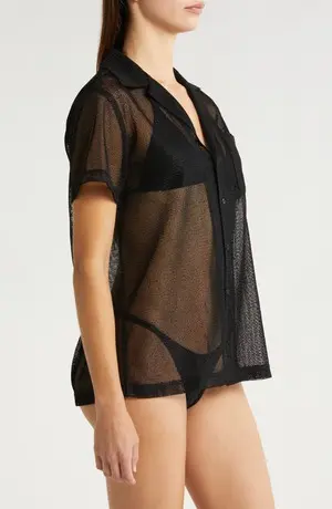 Solid & Striped The Dahlia Cover-up Top - Blackout