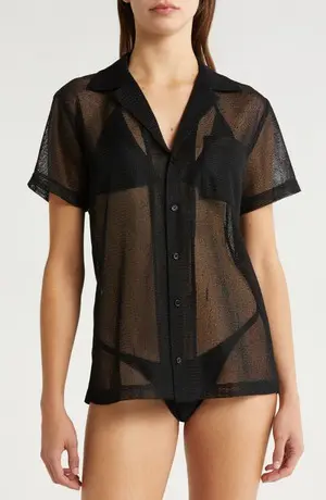 Solid & Striped The Dahlia Cover-up Top - Blackout