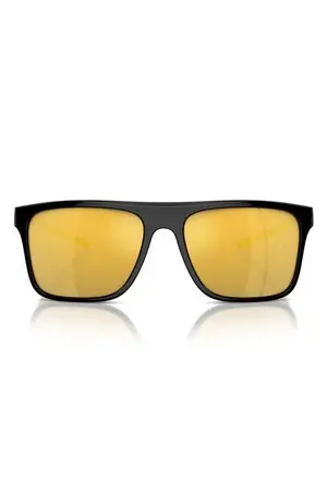 SCUDERIA FERRARI 58mm Square Sunglasses - Black