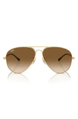 Ray-ban Aviator 62mm Sunglasses - Gold Flash