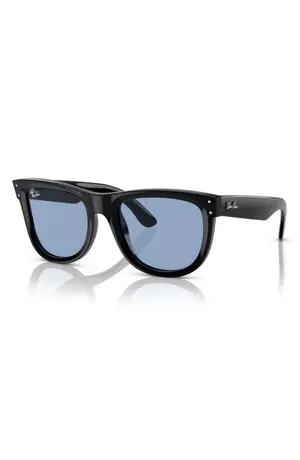 Ray-ban Ray-Ban Wayfarer Reverse 53mm Square Sunglasses Black/light Blue