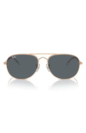 Ray-ban 57mm Pillow Aviator Sunglasses - Rose Gold