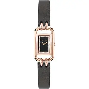 Ted Baker London Leather Strap Watch - Black