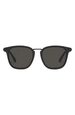 Quay Jackpot Remixed 54mm Round Polarized Sunglasses - Matte Black Polarized