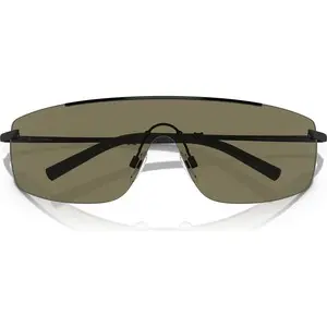 Oliver Spencer Roger Federer 138mm Rimless Shield Sunglasses - Matte Black