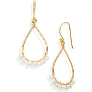 KIARA BY KI-ELE Ki-ele Jennifer Freshwater Pearl Teardrop Earrings - Gold