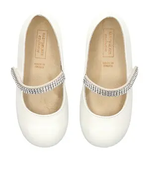 BABYWALKER Crystal-strap Ballet Flats - Nude